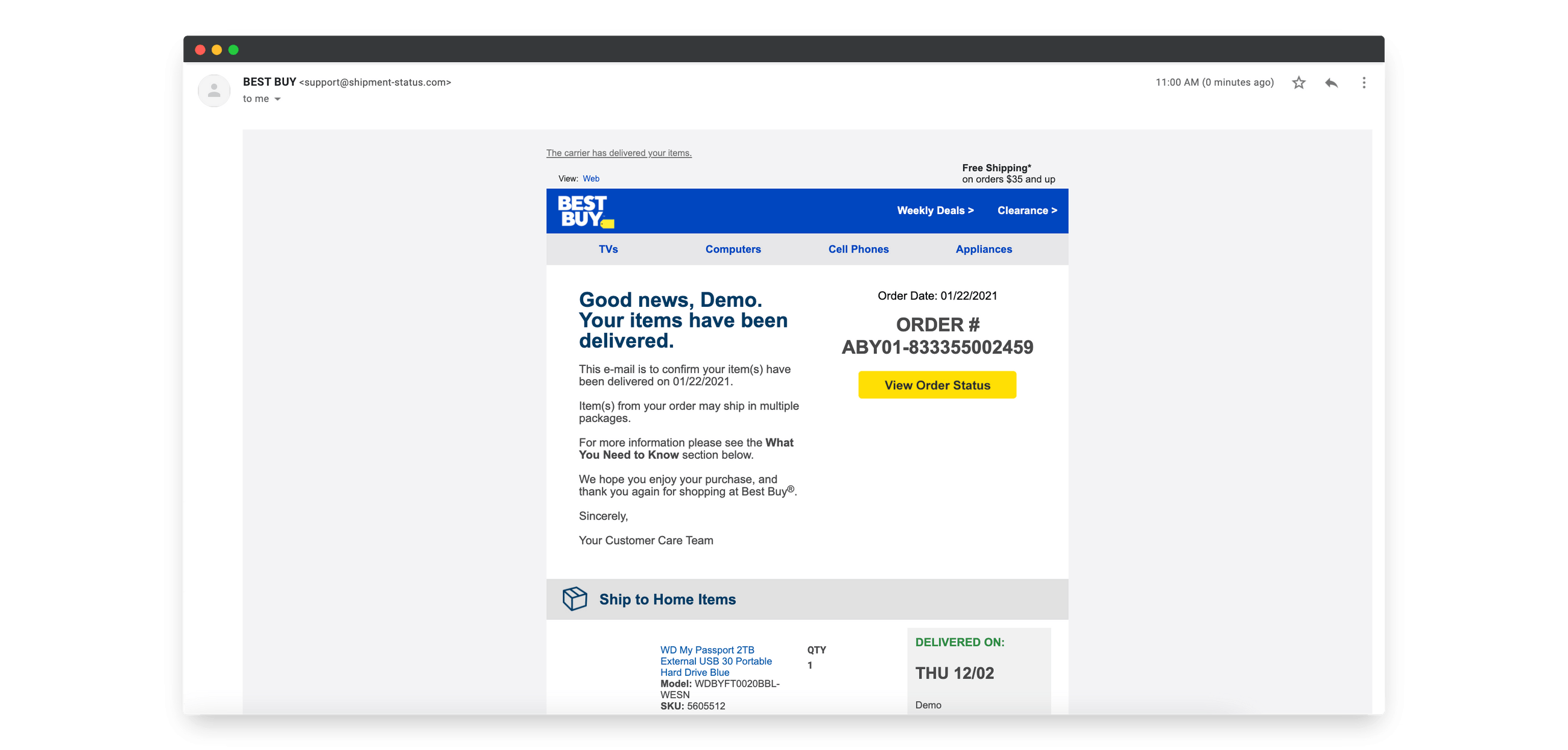 Monday.com Phishing Email Example | Hook Security