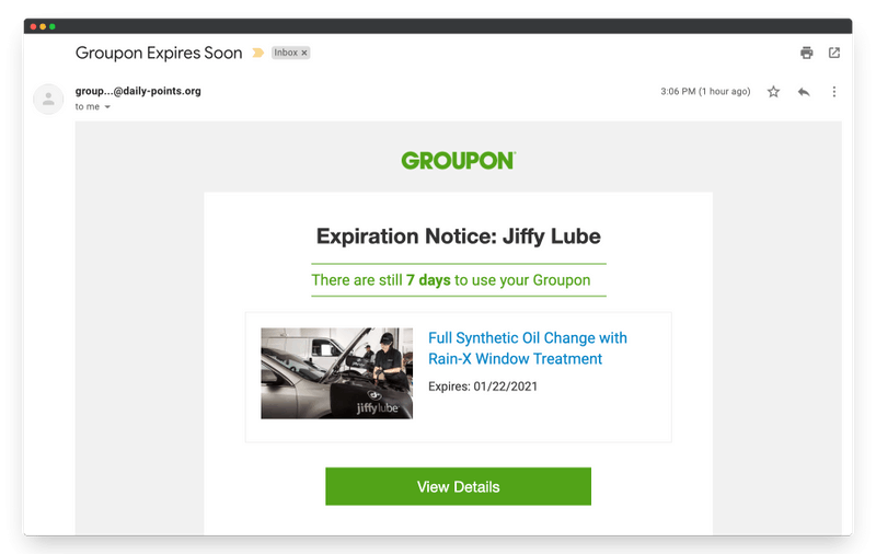 Groupon Phishing Email Example | Hook Security