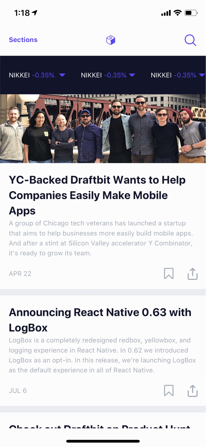 Draftbit Example Screens