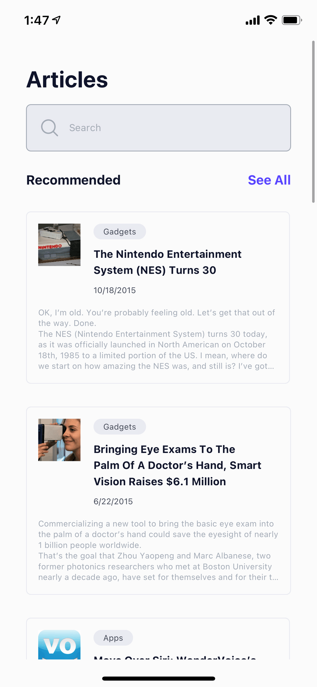 Draftbit Example Screens