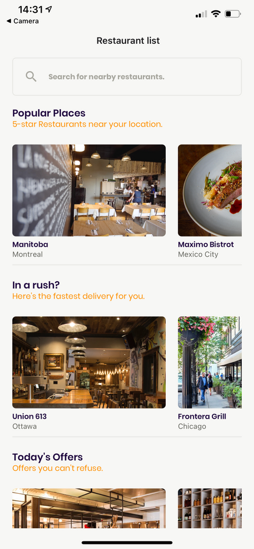 Draftbit Example Screens