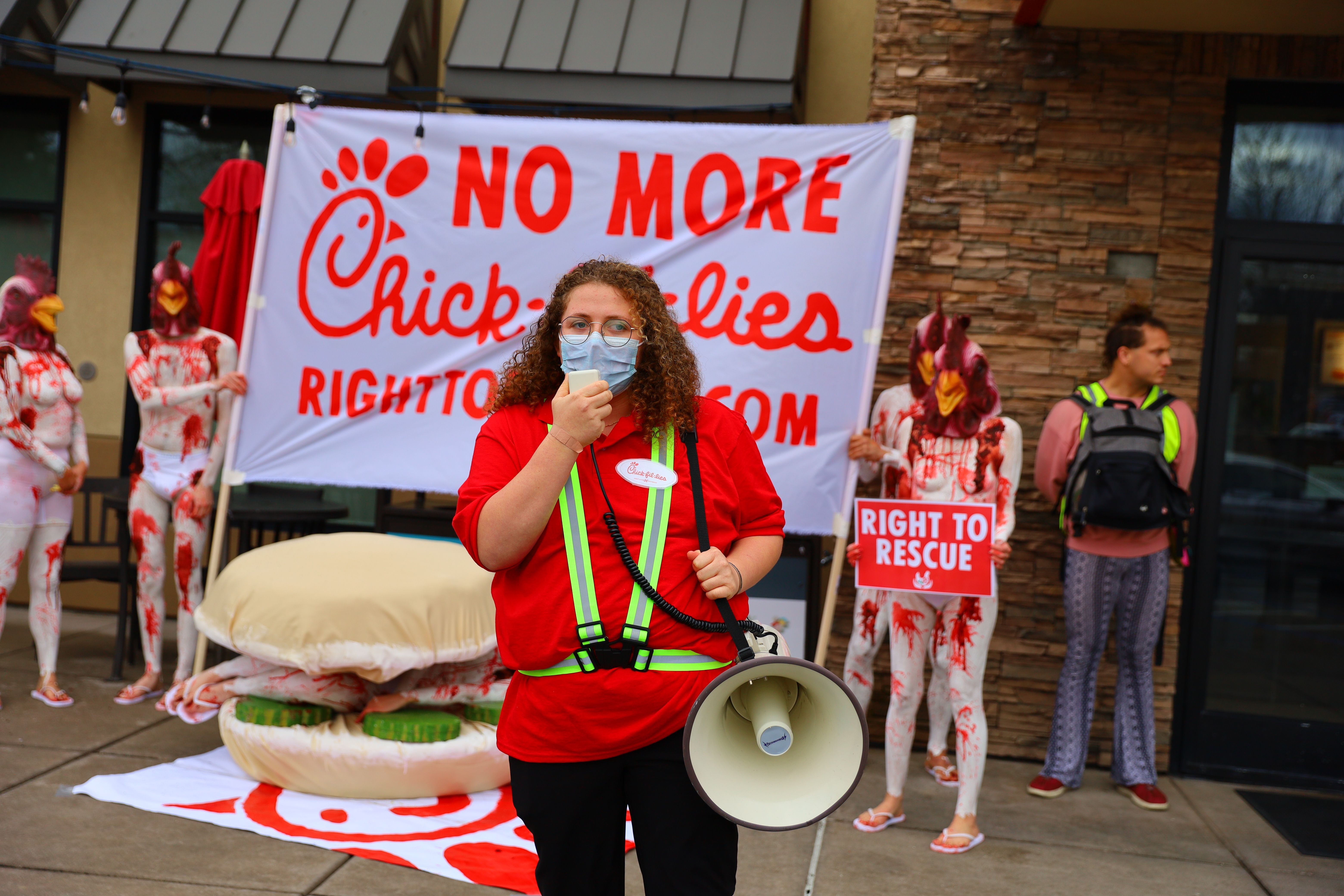 Protesters Call Out Chick-Fil-A for Claiming “Humane” Standards While ...