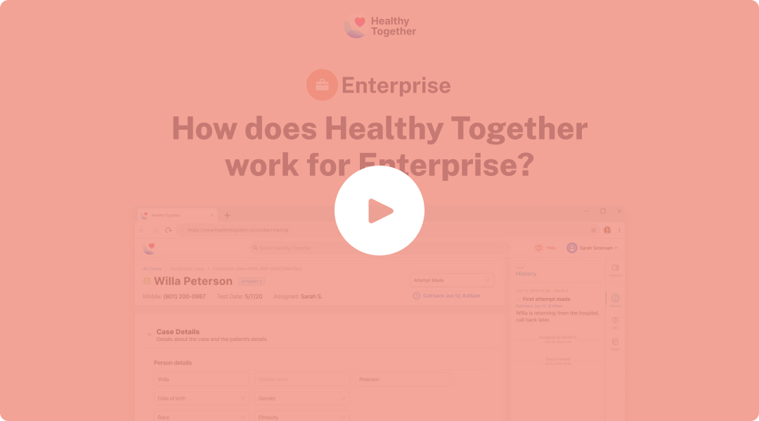 Contact Tracing Solution | Healthy Together