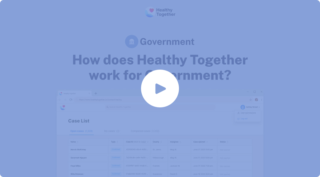 Contact Tracing Solution | Healthy Together