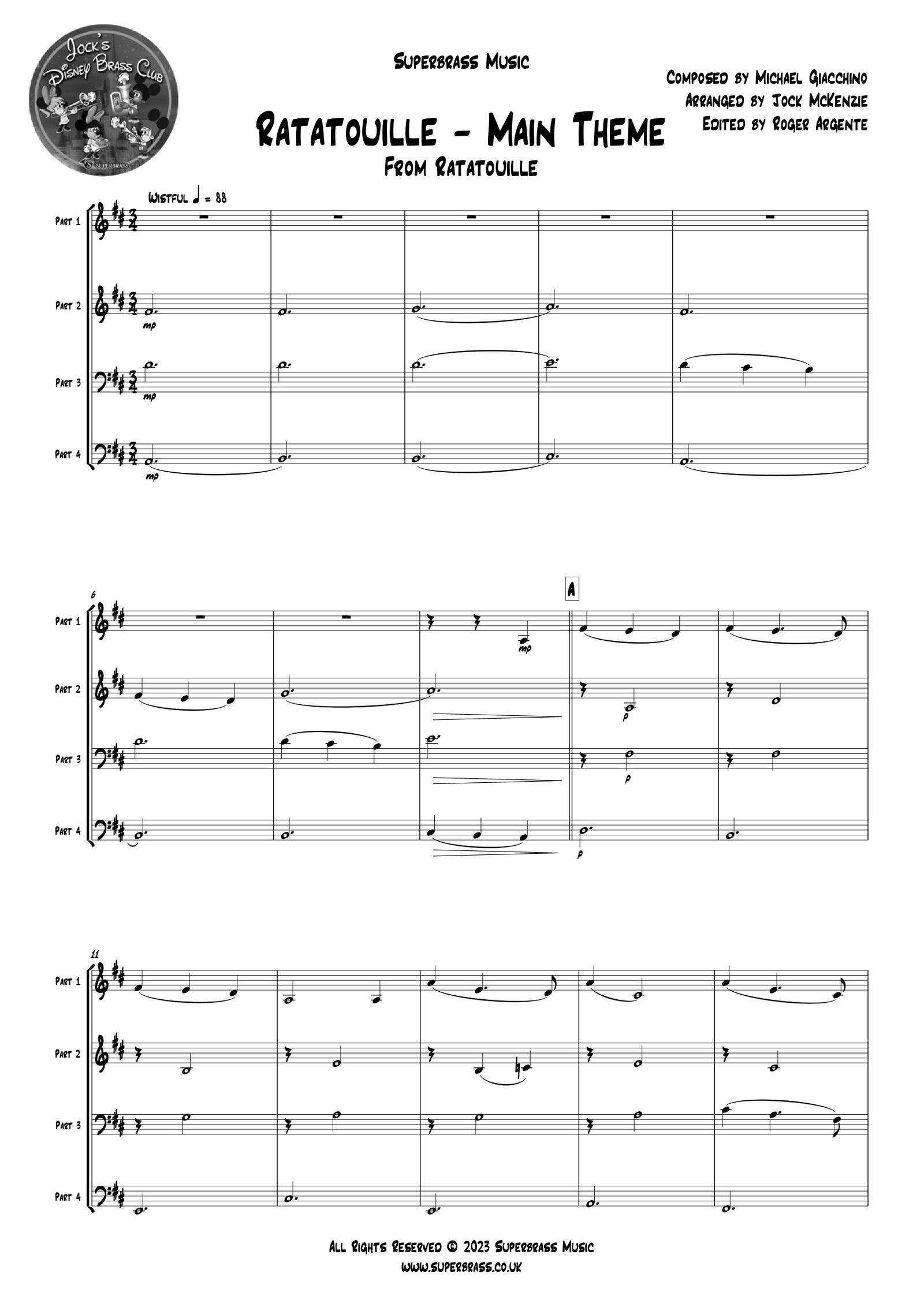 Ratatouille - Main Theme: Superbrass Music