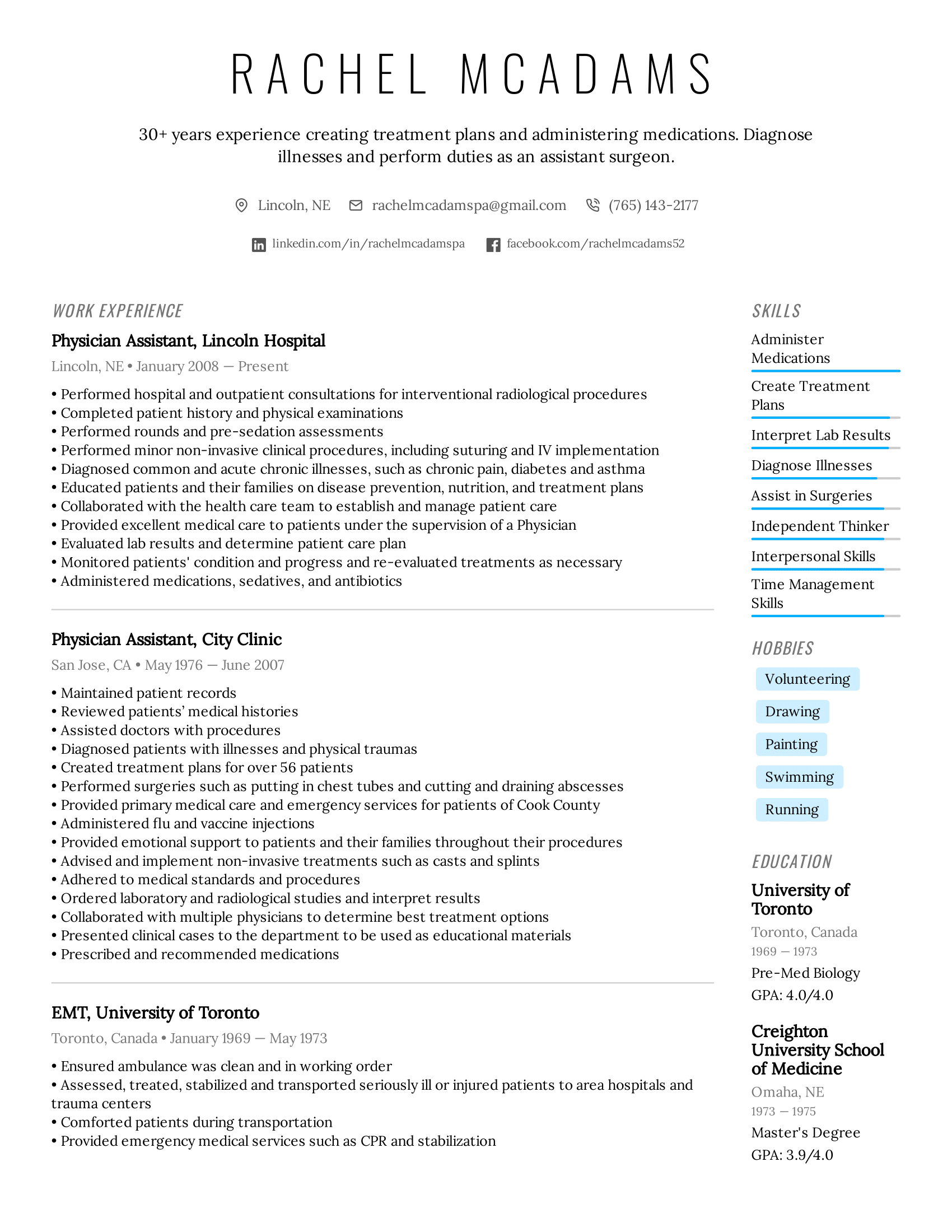 Cv Template Physician Llconsidered