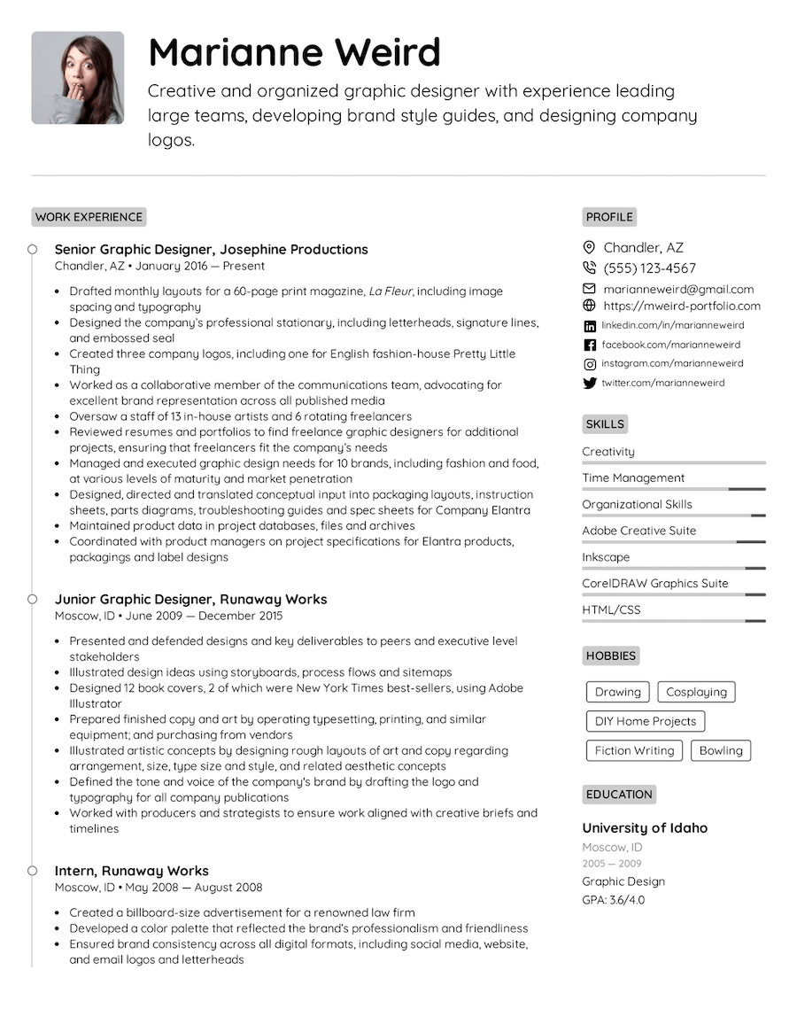 Sample Resume Templates 2022 Terrykontieb