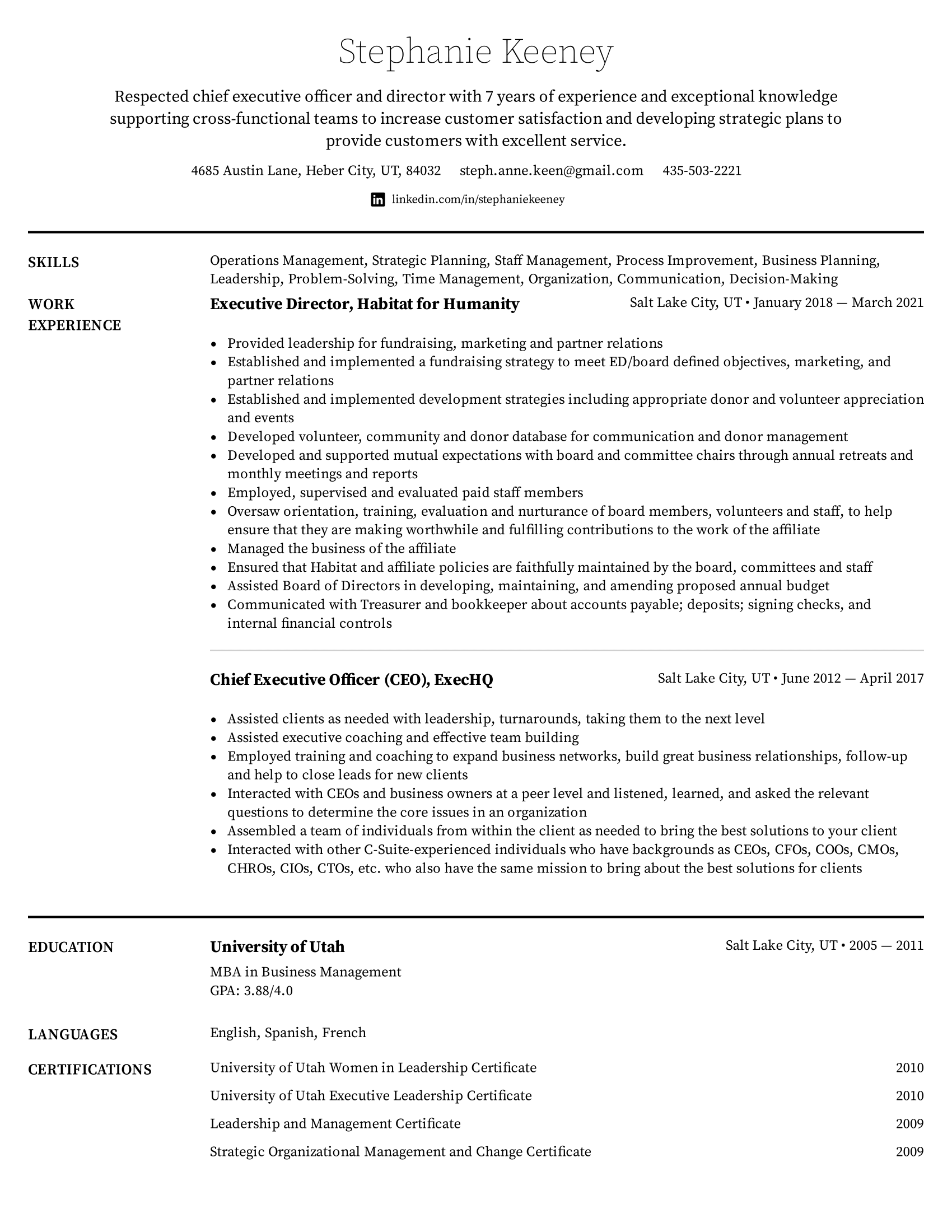 Executive Resume Example Writing Tips For 2022