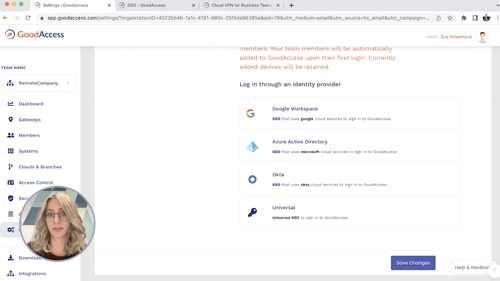 Single Sign-On (SSO) in GoodAccess