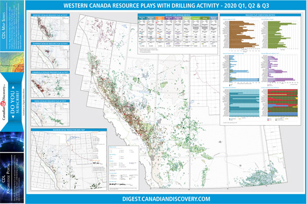 WCSB Resource Plays Map with Drilling Activity