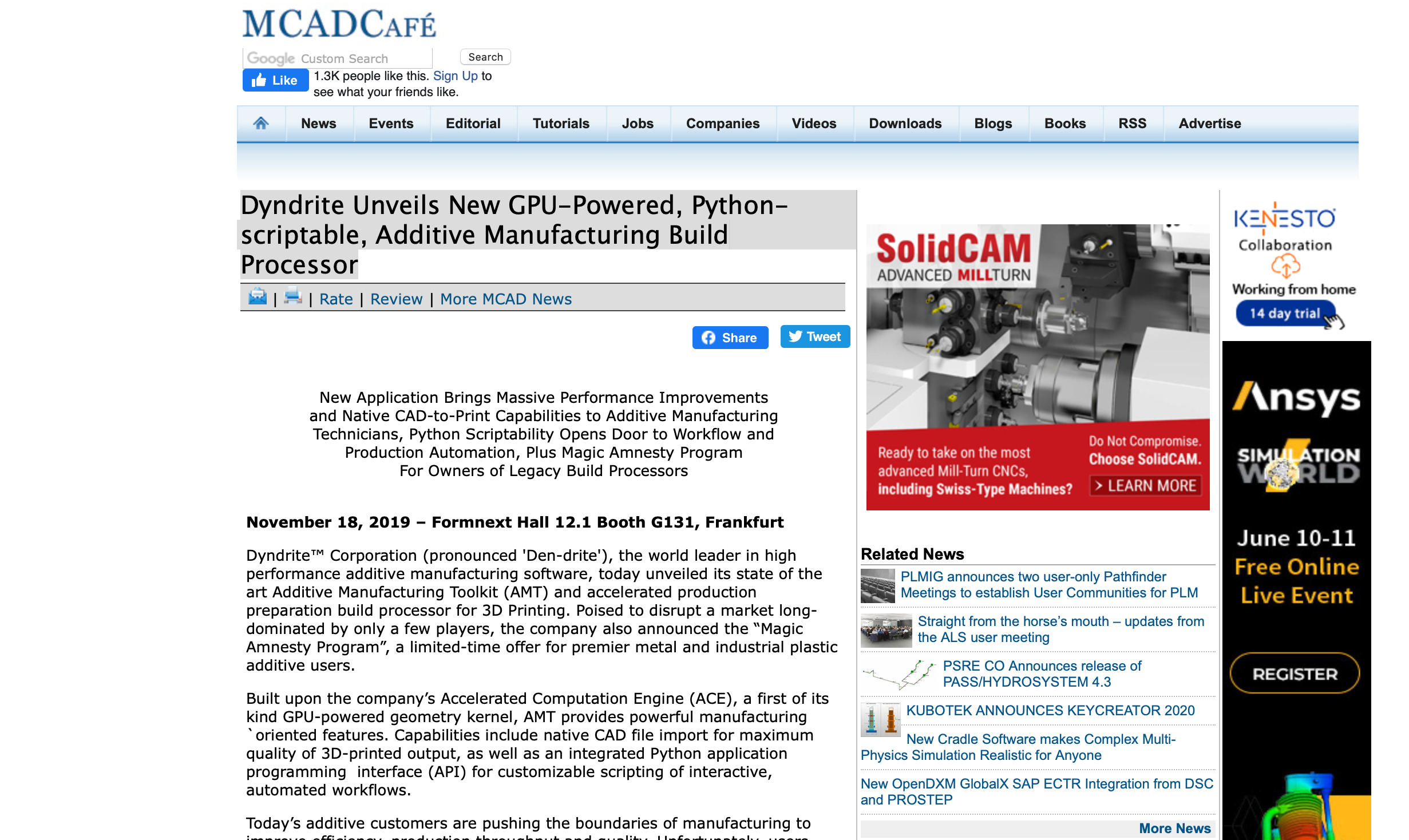 MCAD Cafe: Dyndrite Unveils New GPU-Powered, Python-scriptable, Additive Manufacturing Build ...