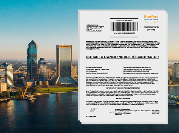 Top Requirements for Sending Notice to Owner (NTO) in Florida