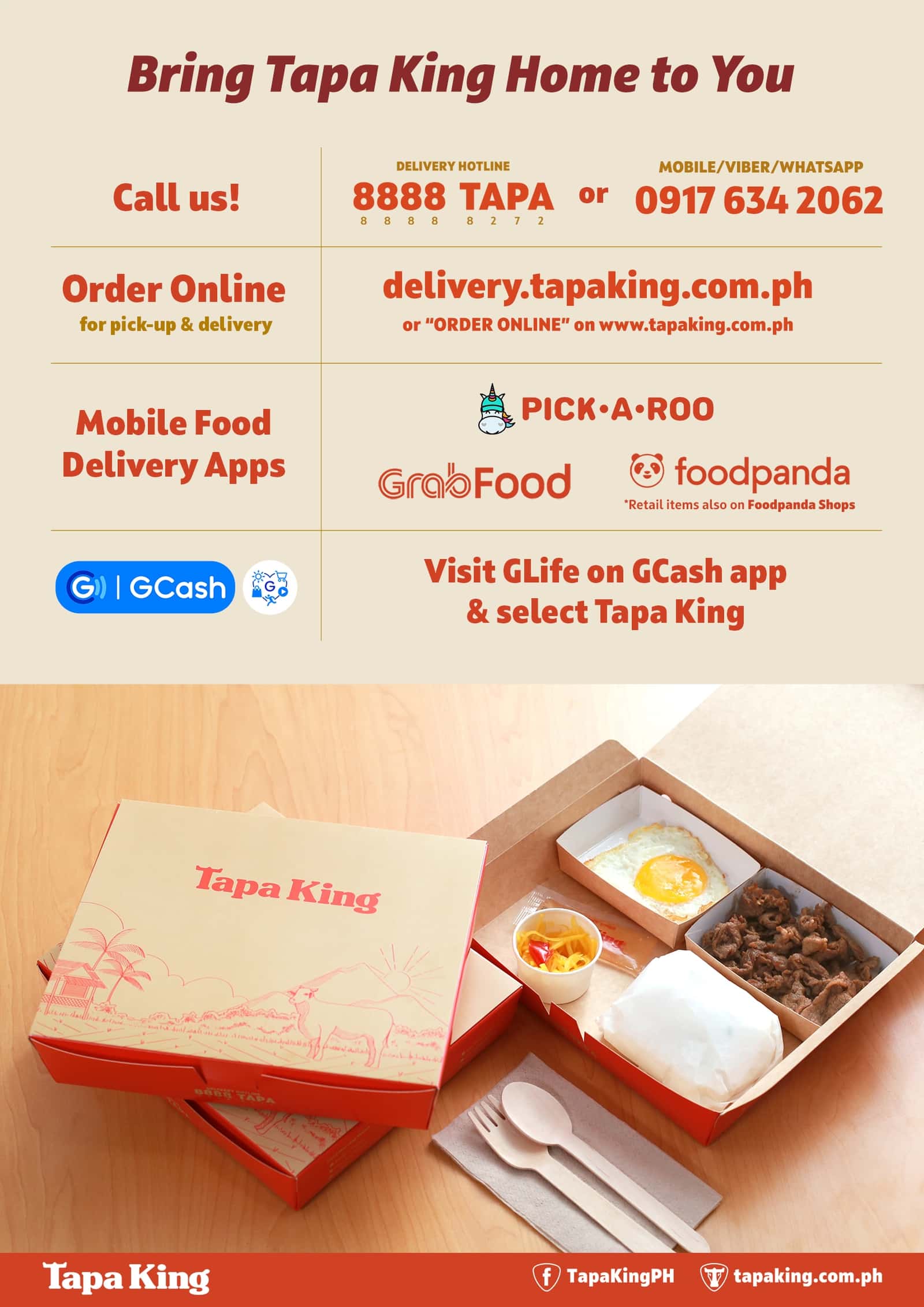 Tapa King Menu
