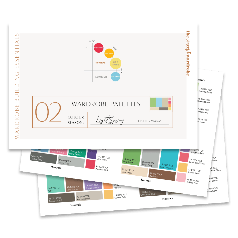 Light Spring Wardrobe Palettes | the concept wardrobe