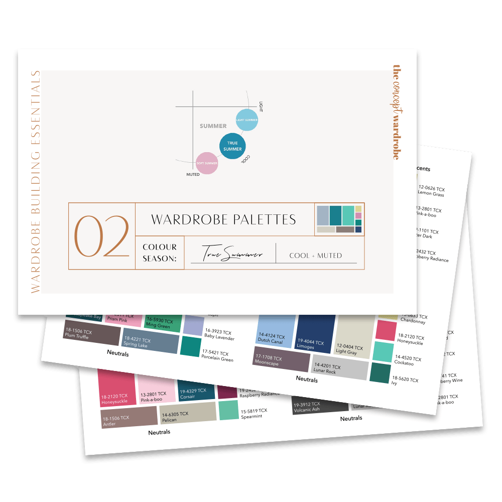 True Summer Wardrobe Palettes | the concept wardrobe
