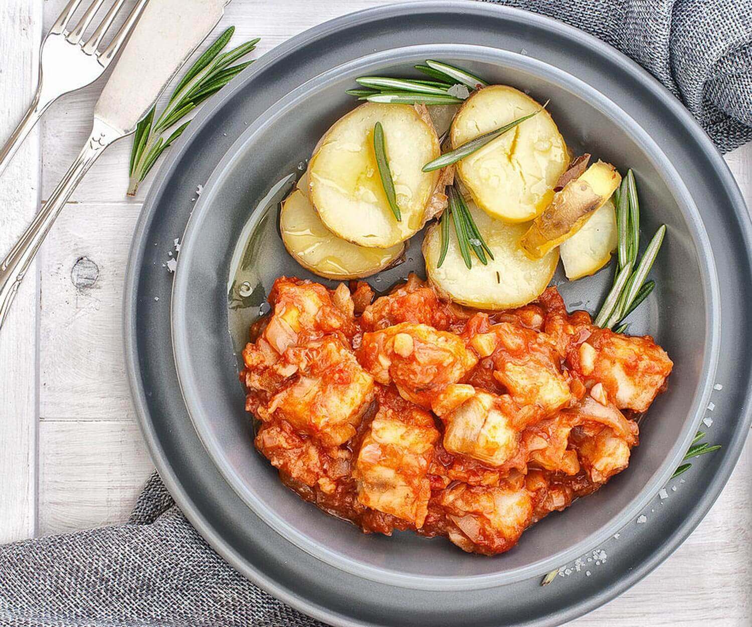 Recipe: Codfish (Livornese-style) - Marin Dish