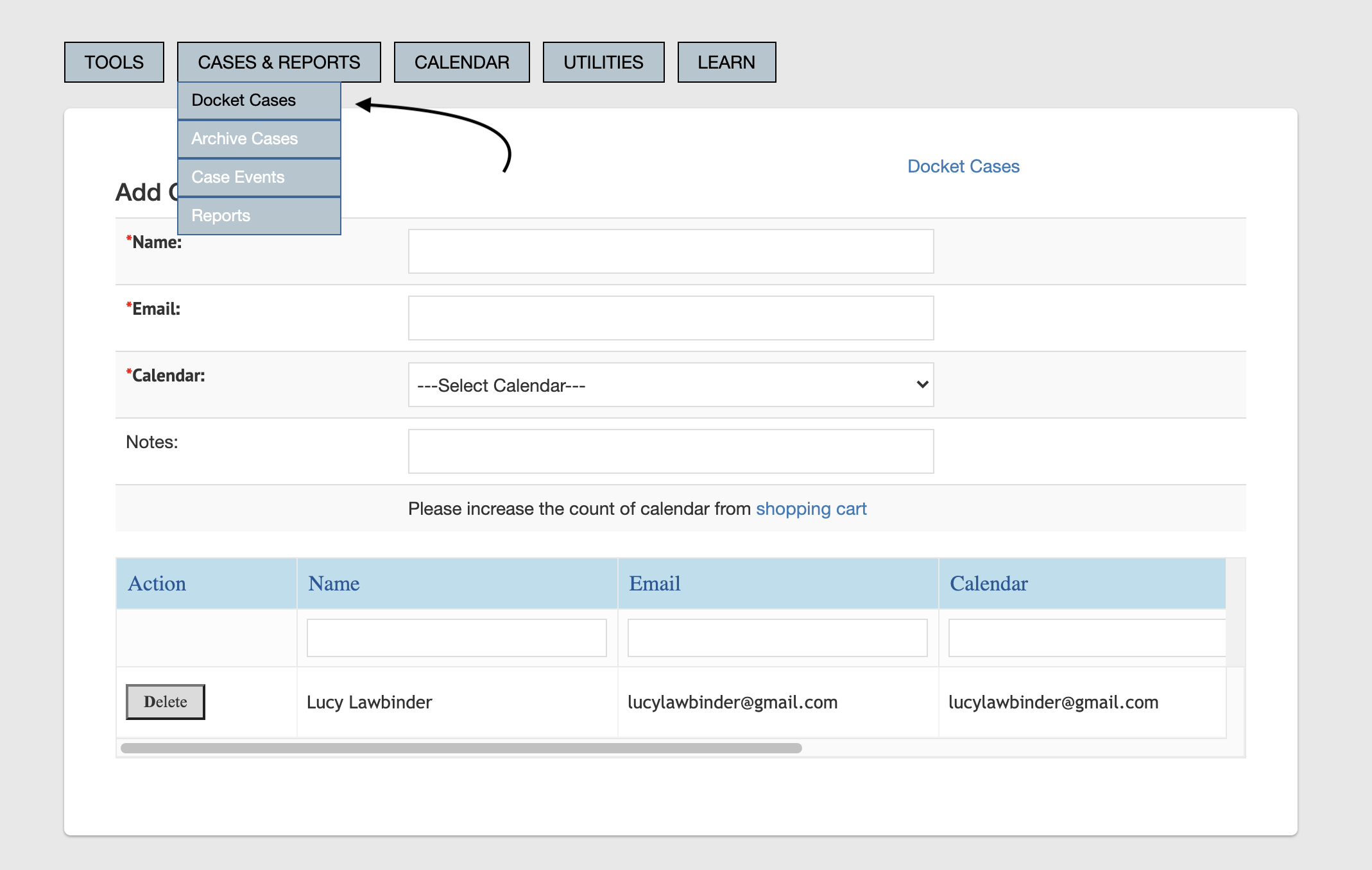 DocketCalendar: Quick Start Guide