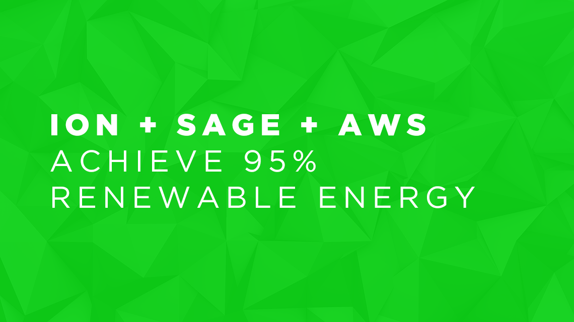ION achieve 95% renewable energy with Sage and AWS | News and Updates | ION