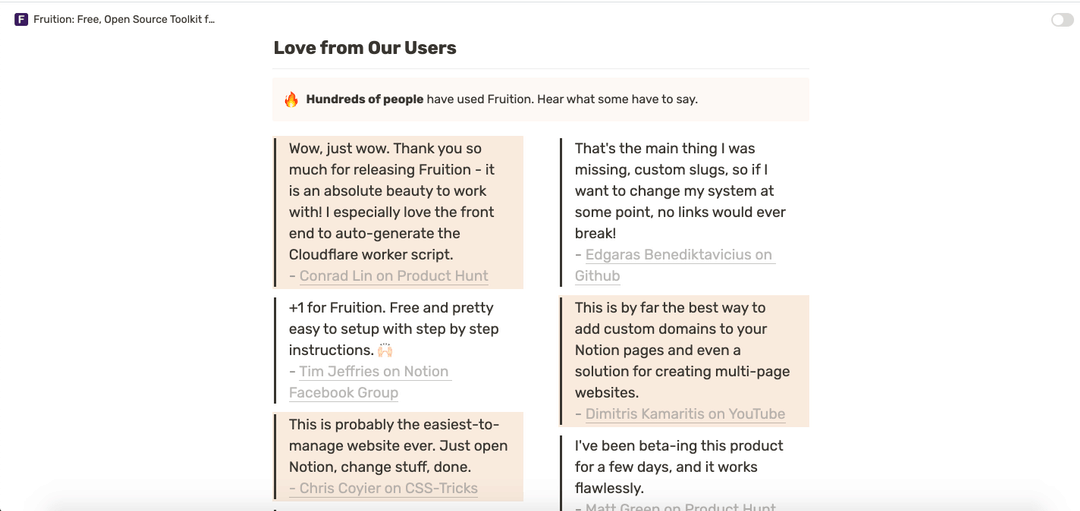 Fruition | Notion Everything