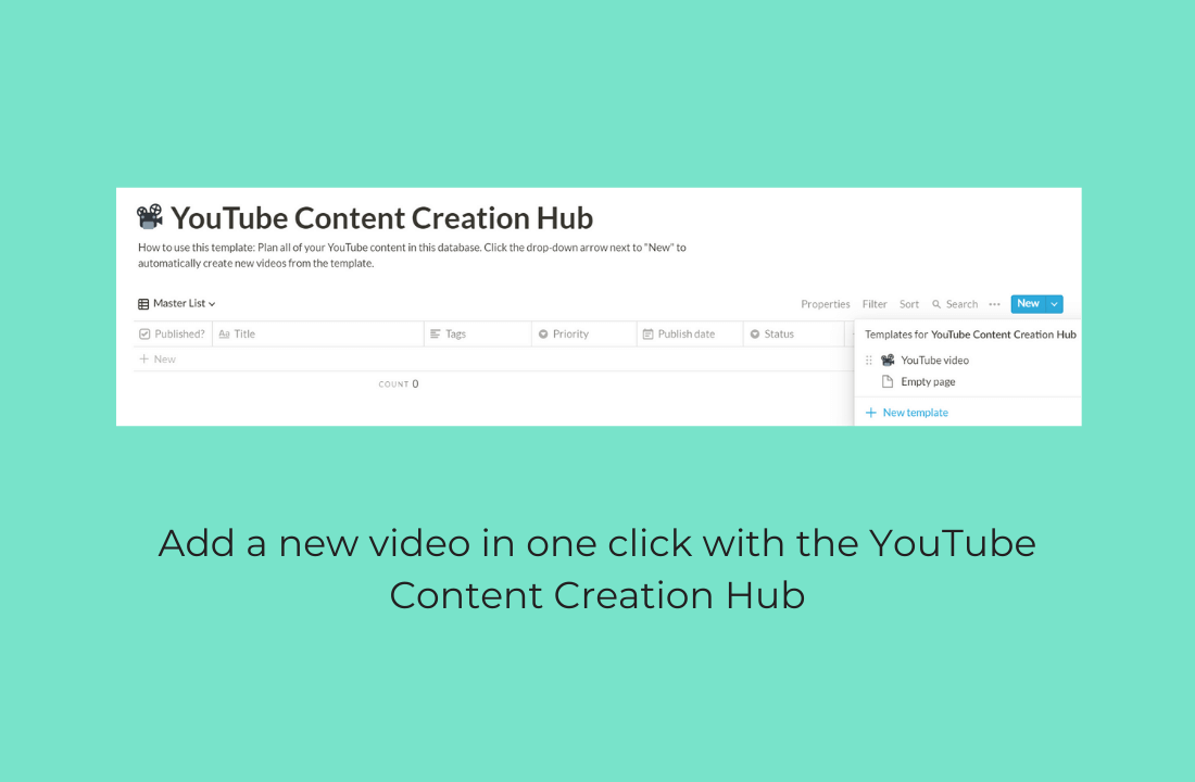 YouTube Hub Bundle | Notion Everything