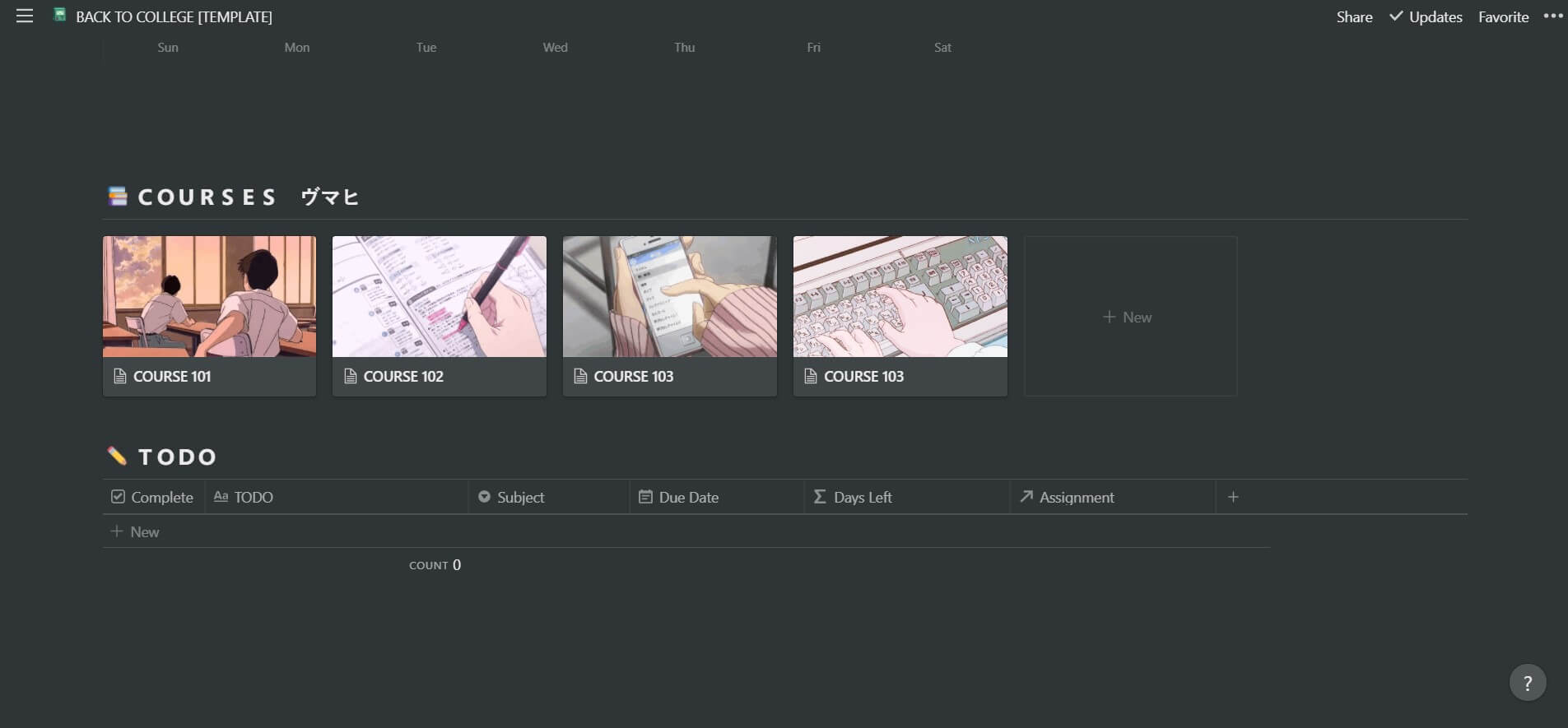 University Students Template | Notion Everything