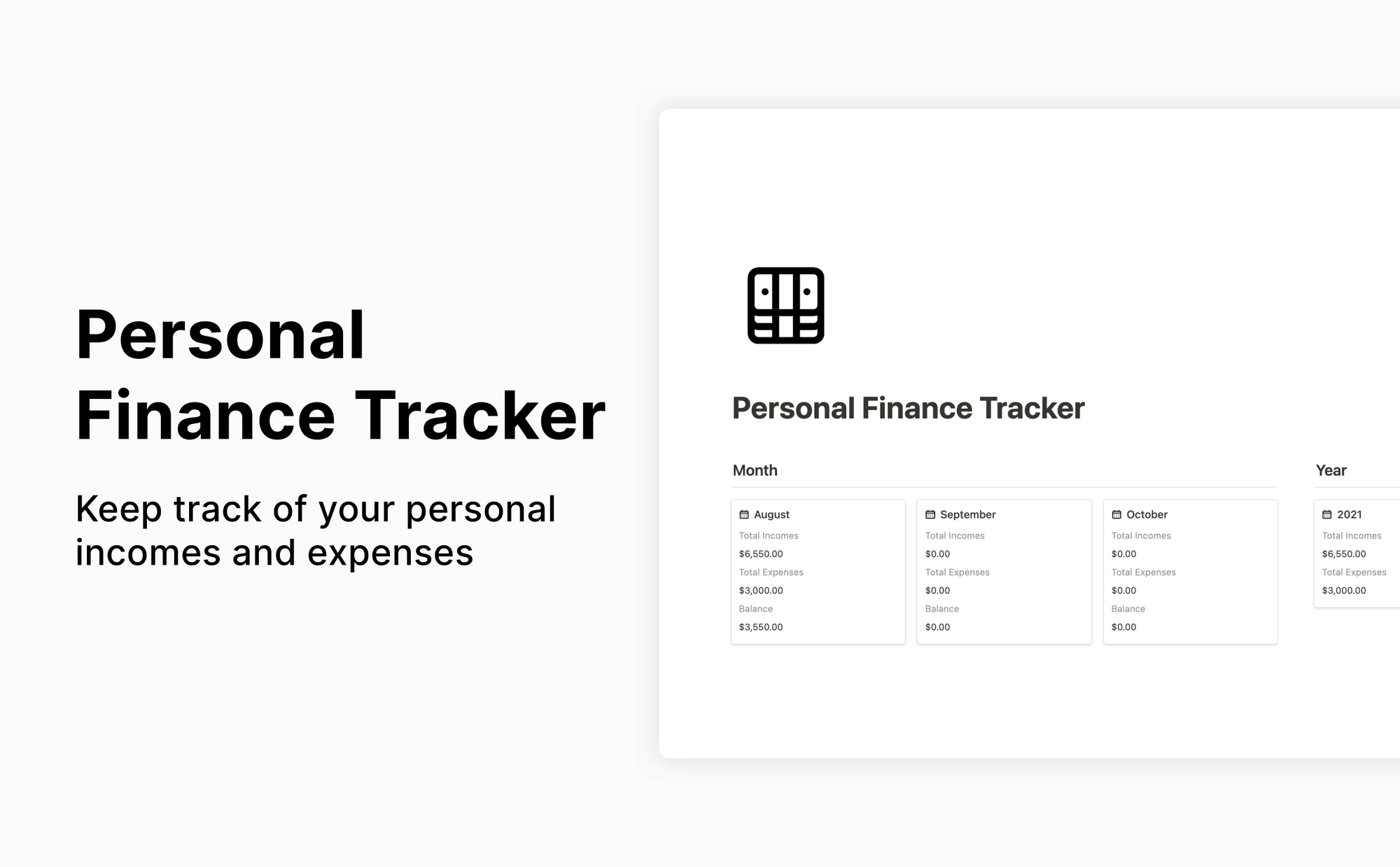Personal Finance Tracker | Notion Everything