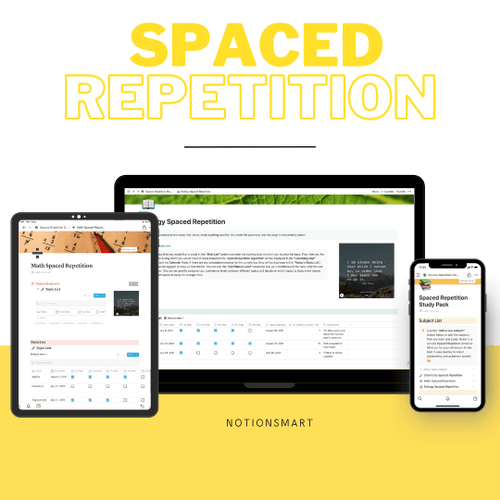 Spaced Repetition Template Pack | Notion Everything