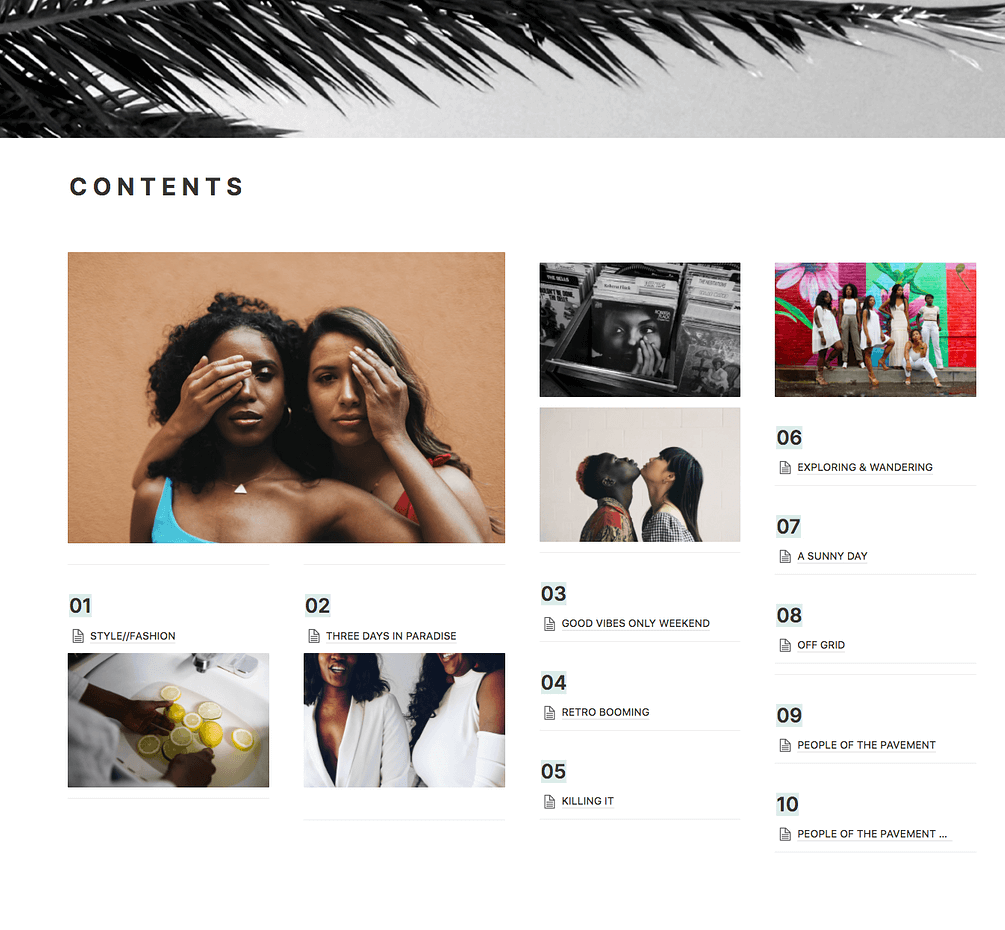 Notion-Zine | Issue One (Ten Magazine Layout Blogging Notion Templates ...
