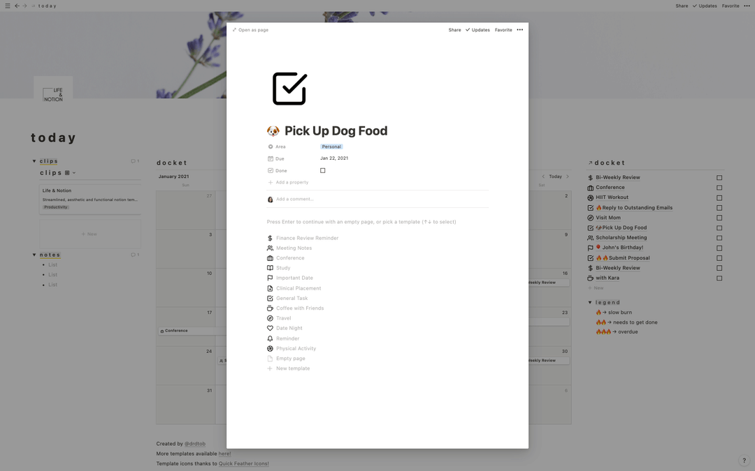 | months | | Notion Everything