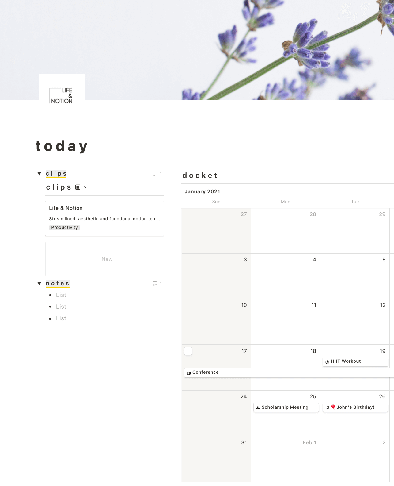 | months | | Notion Everything