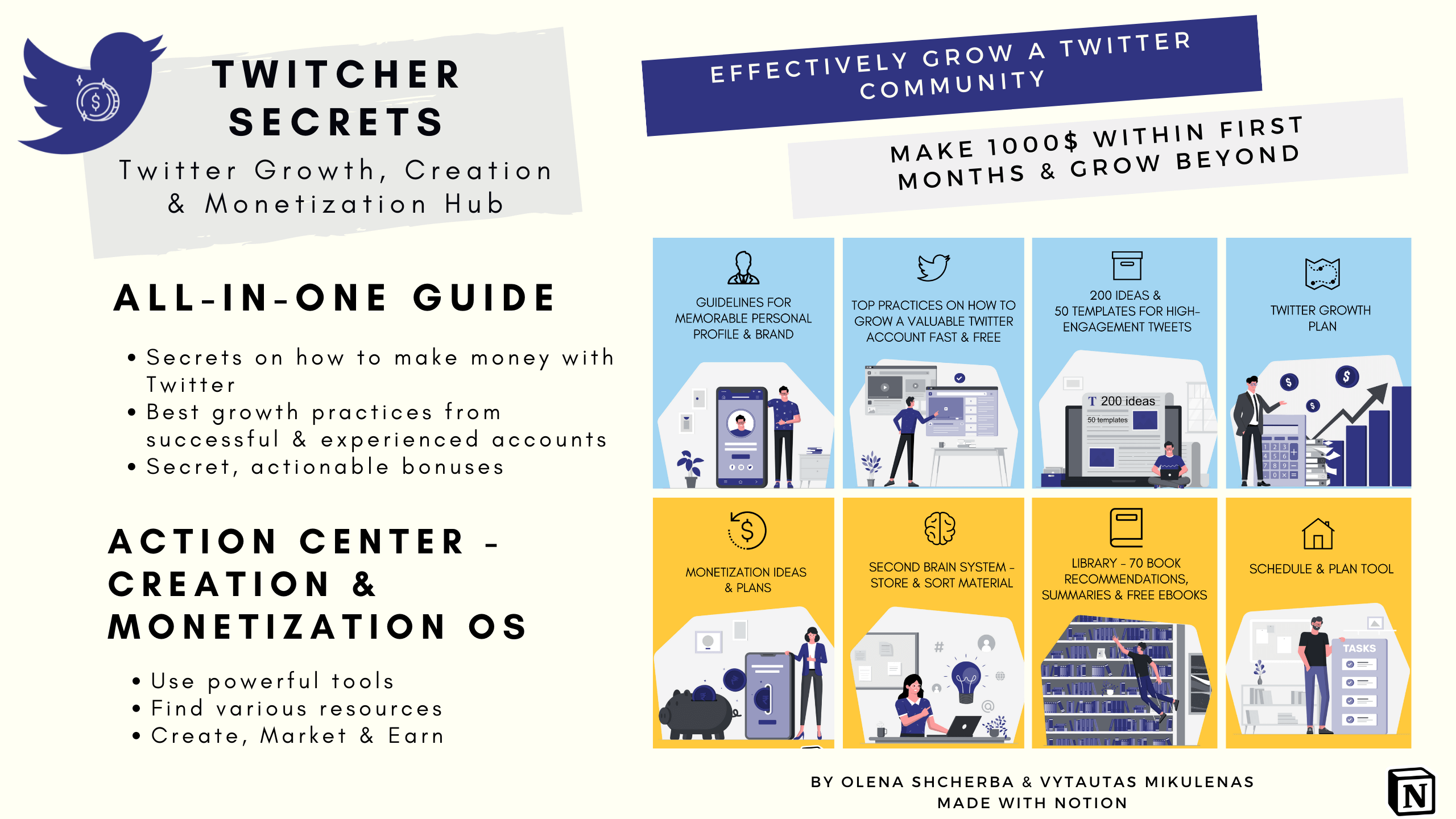 Twitcher Secrets - Twitter Growth, Creation & Monetization OS | Notion ...