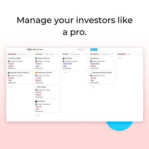 Capital Raising Toolkit | Notion Everything