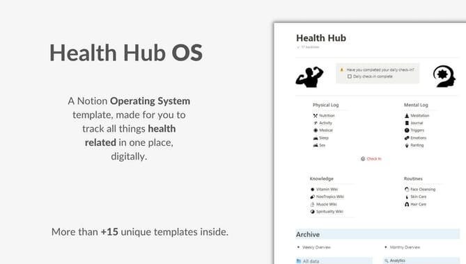 Health Hub OS | Notion Everything