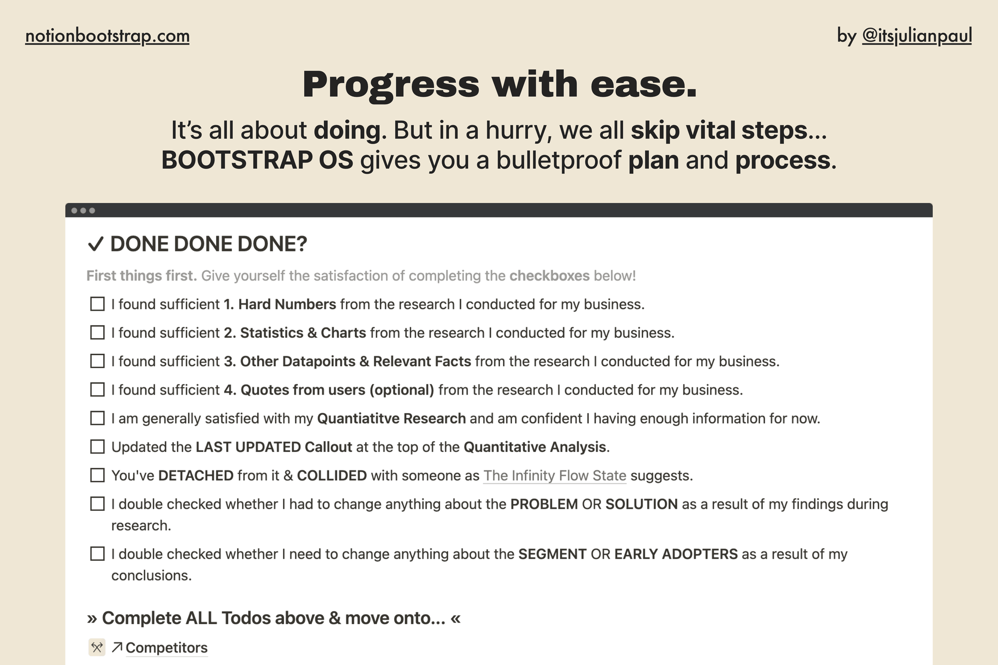 BOOTSTRAP OS | Notion Everything