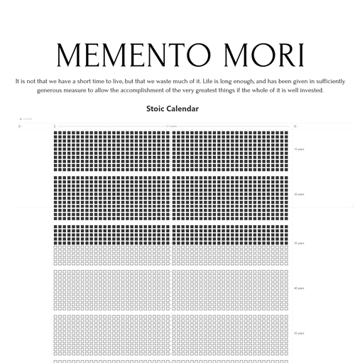 Stoic Life Calendar | Notion Everything