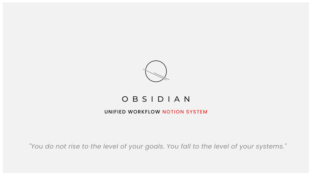 Obsidian Life OS | Notion Everything