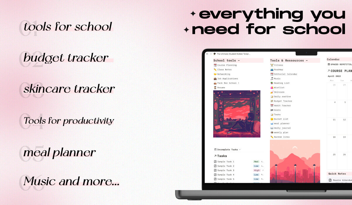 The Ultimate Student Notion Template | Notion Everything