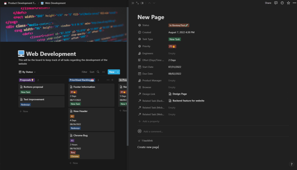 Product Development Notion Template | Notion Everything