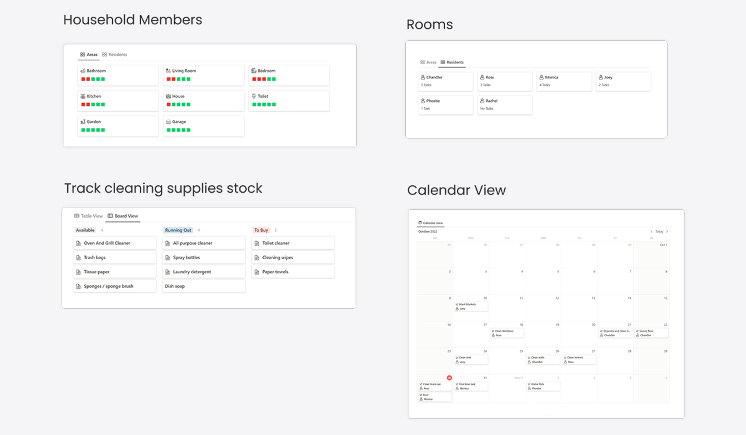 Household Tasks and Chore Tracker | Notion Everything