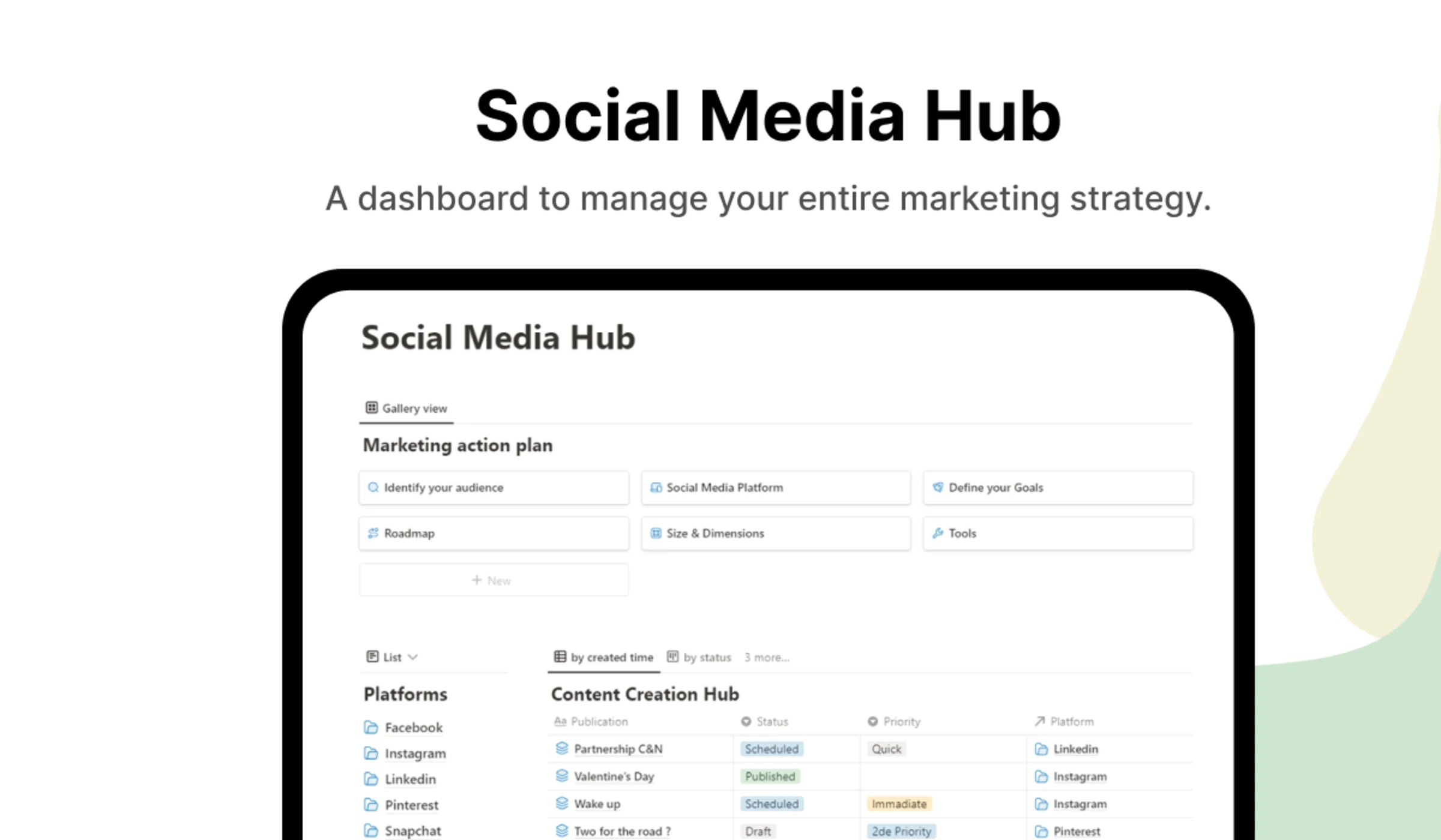 Social Media Hub | Notion Everything