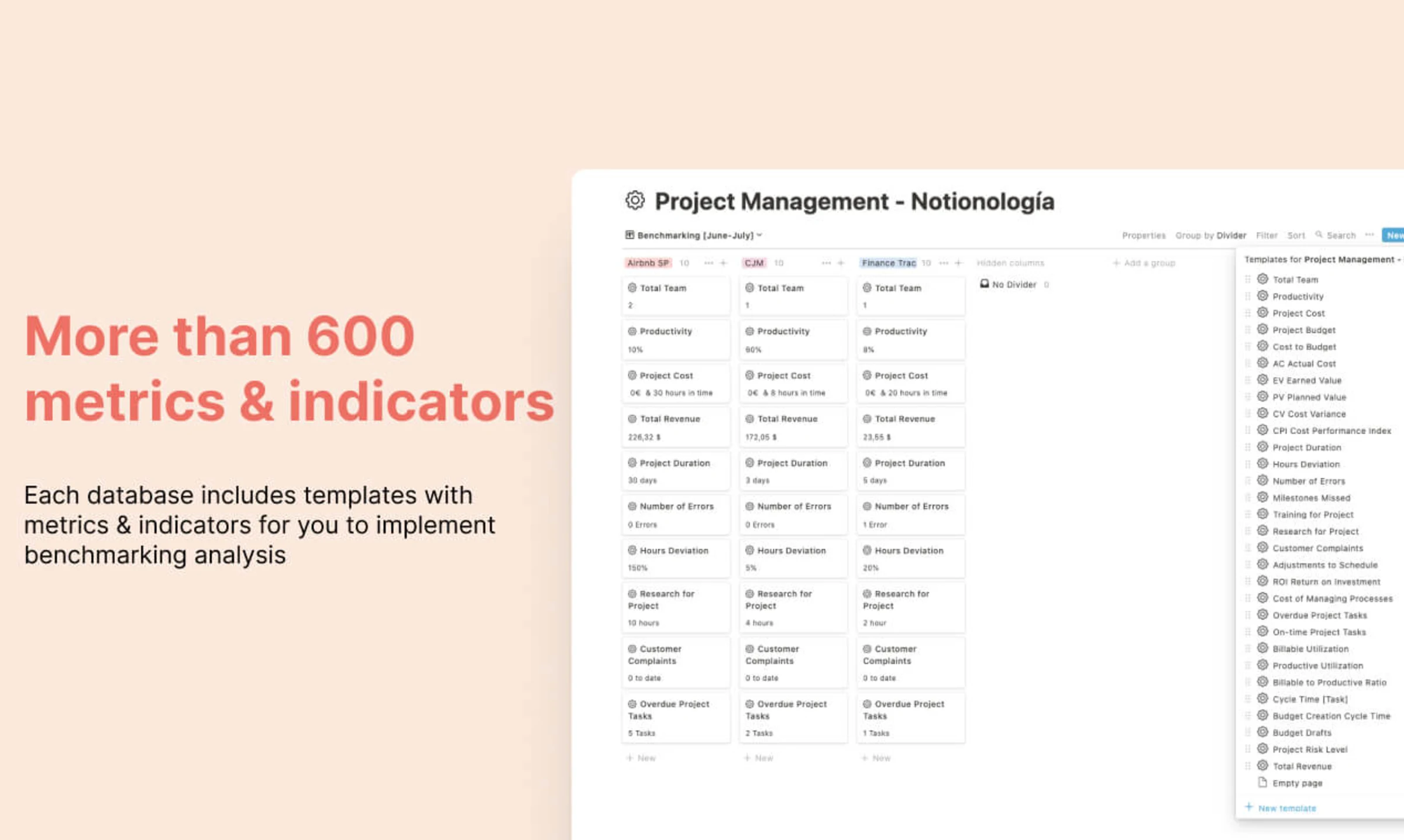 Benchmarking Analysis Template | Notion Everything