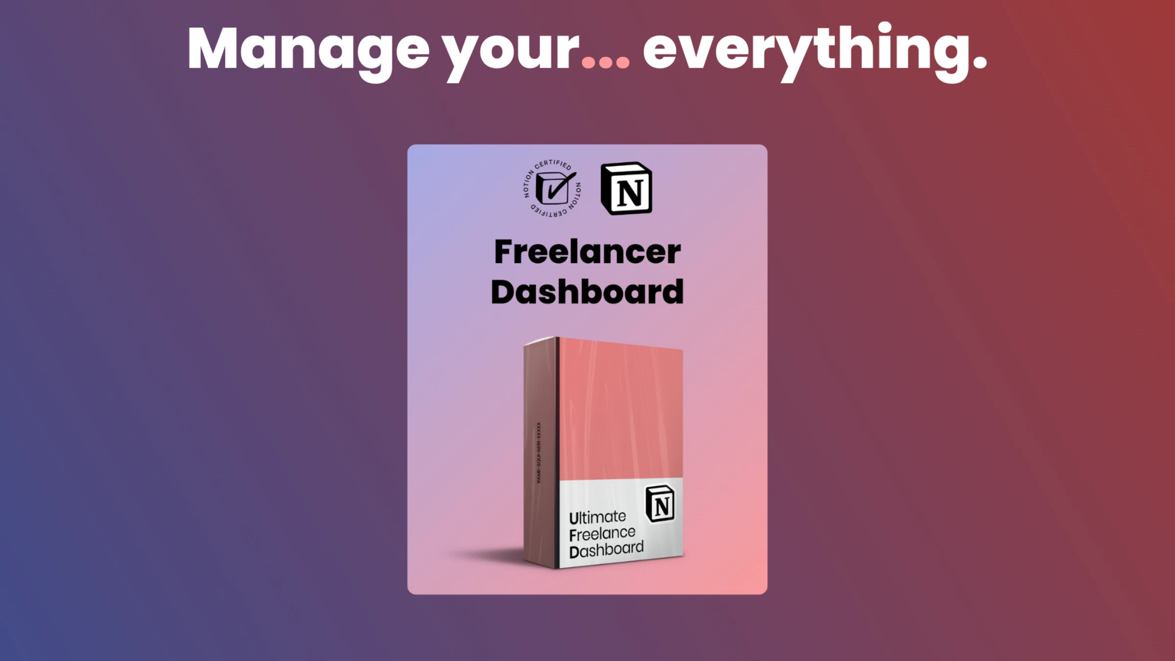 Ultimate Freelancer Dashboard | Notion Everything