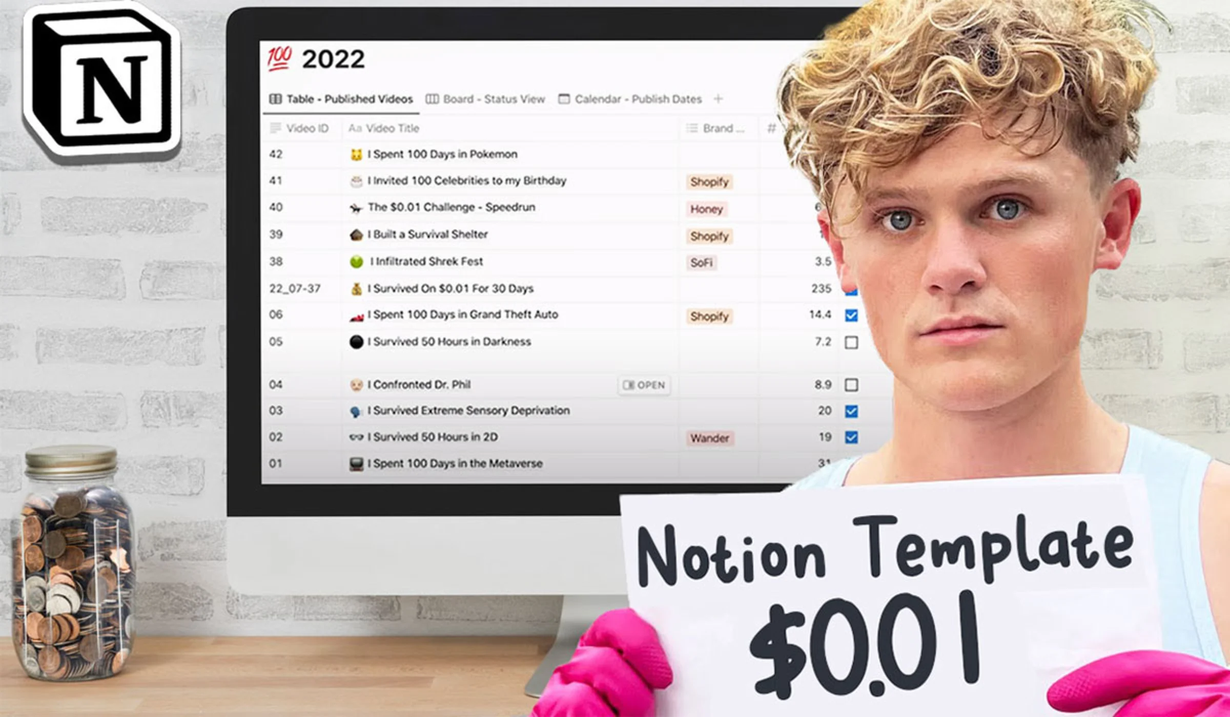 Ryan Trahan Notion Template | Notion Everything