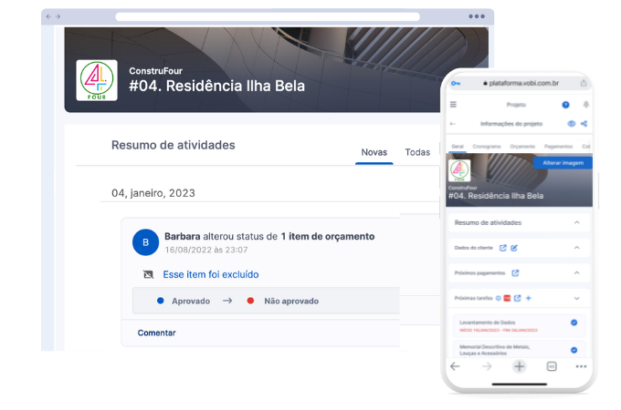 Vobi - A melhor Plataforma de Gestão de Projetos e Obras