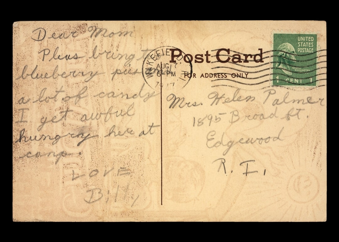 Letters Sent Home - Camp Fuller Archive Project