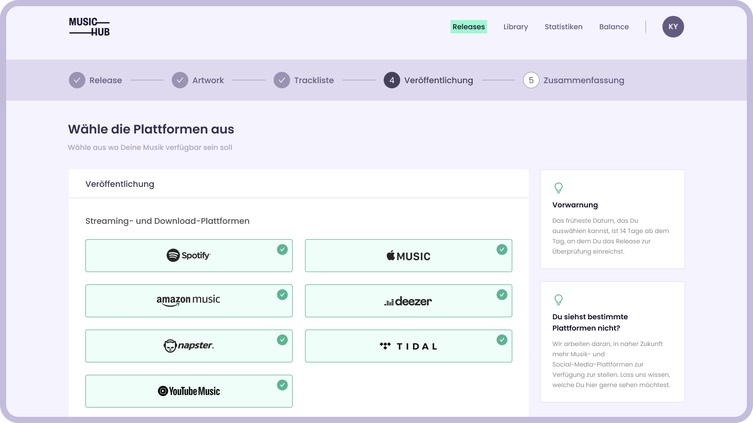 So funktioniert MusicHub: Unsere Tools und Services