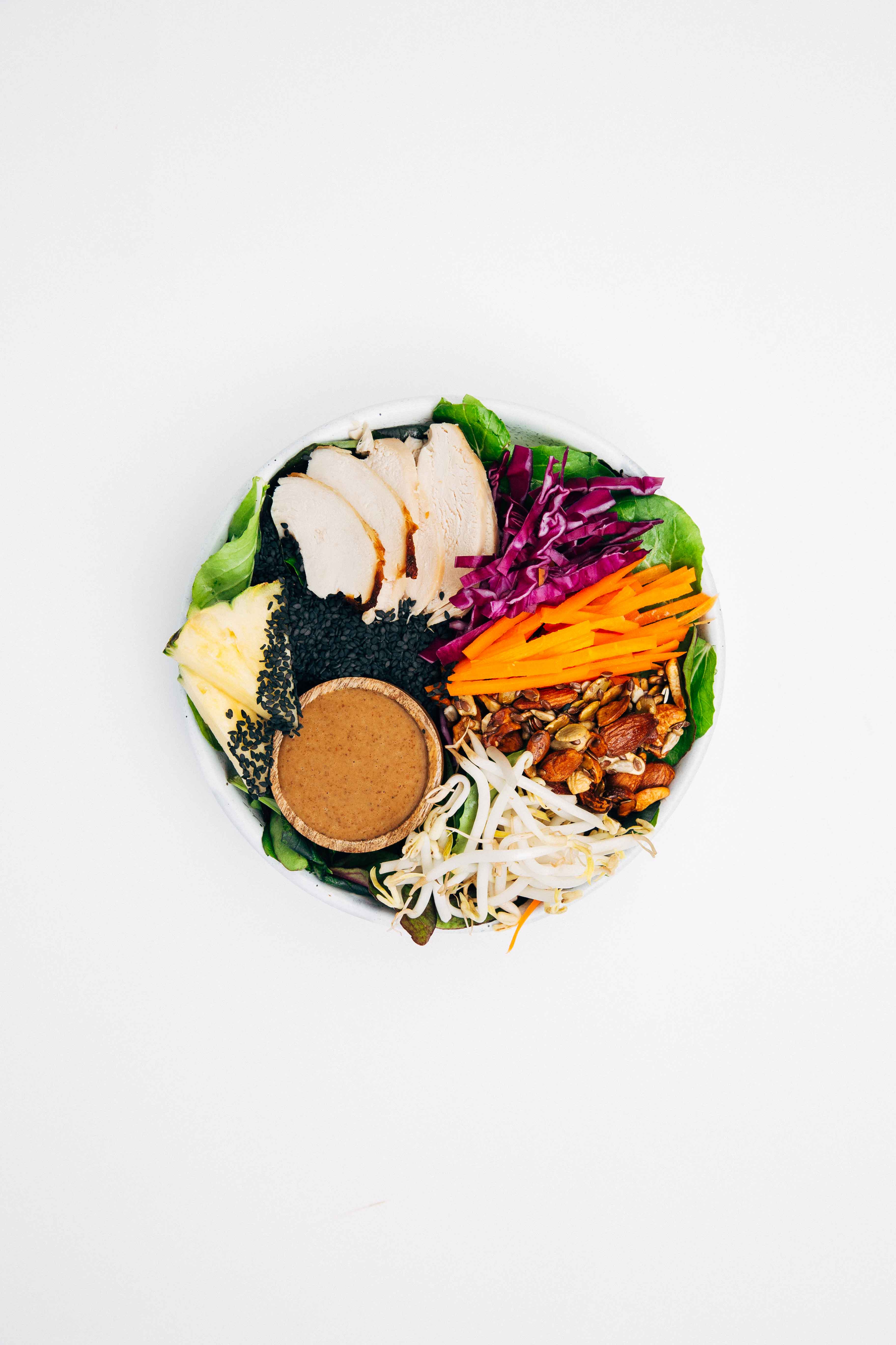 Almond Satay Chicken Salad - Tank Juice - Plant Based Smoothies ...