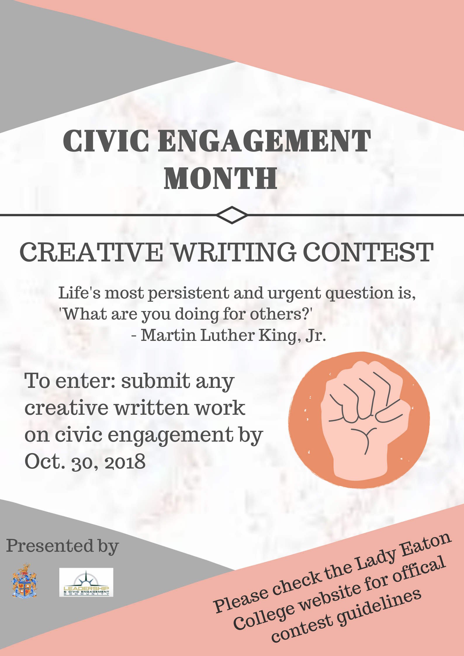 2018 Civic Engagement Creative Writing Contest