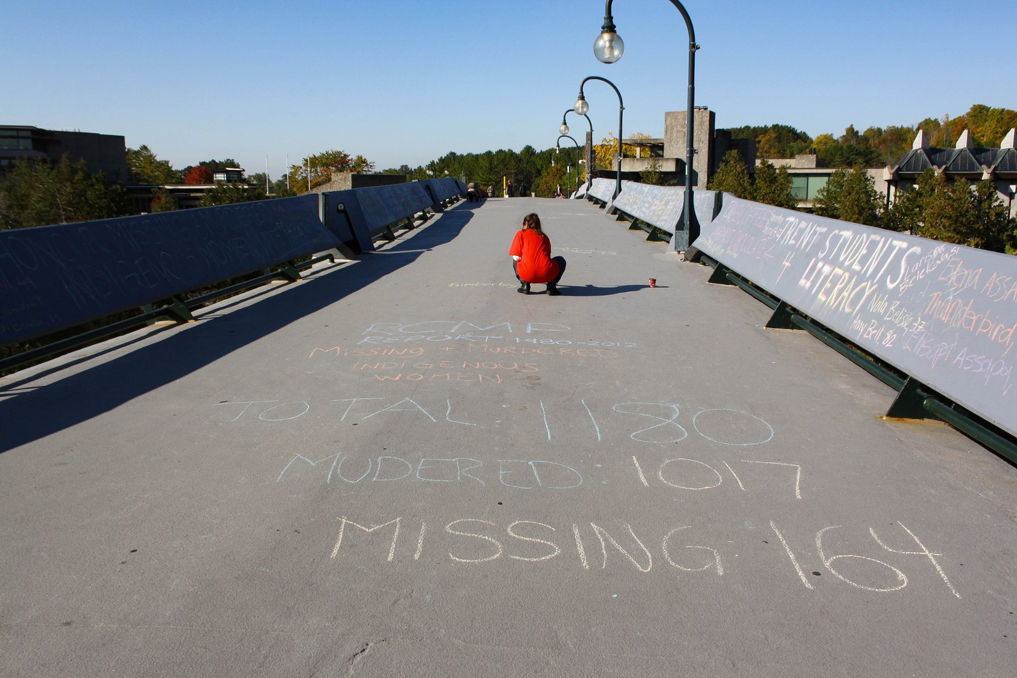 Students commemorate missing and murdered Indigenous womens names on ...