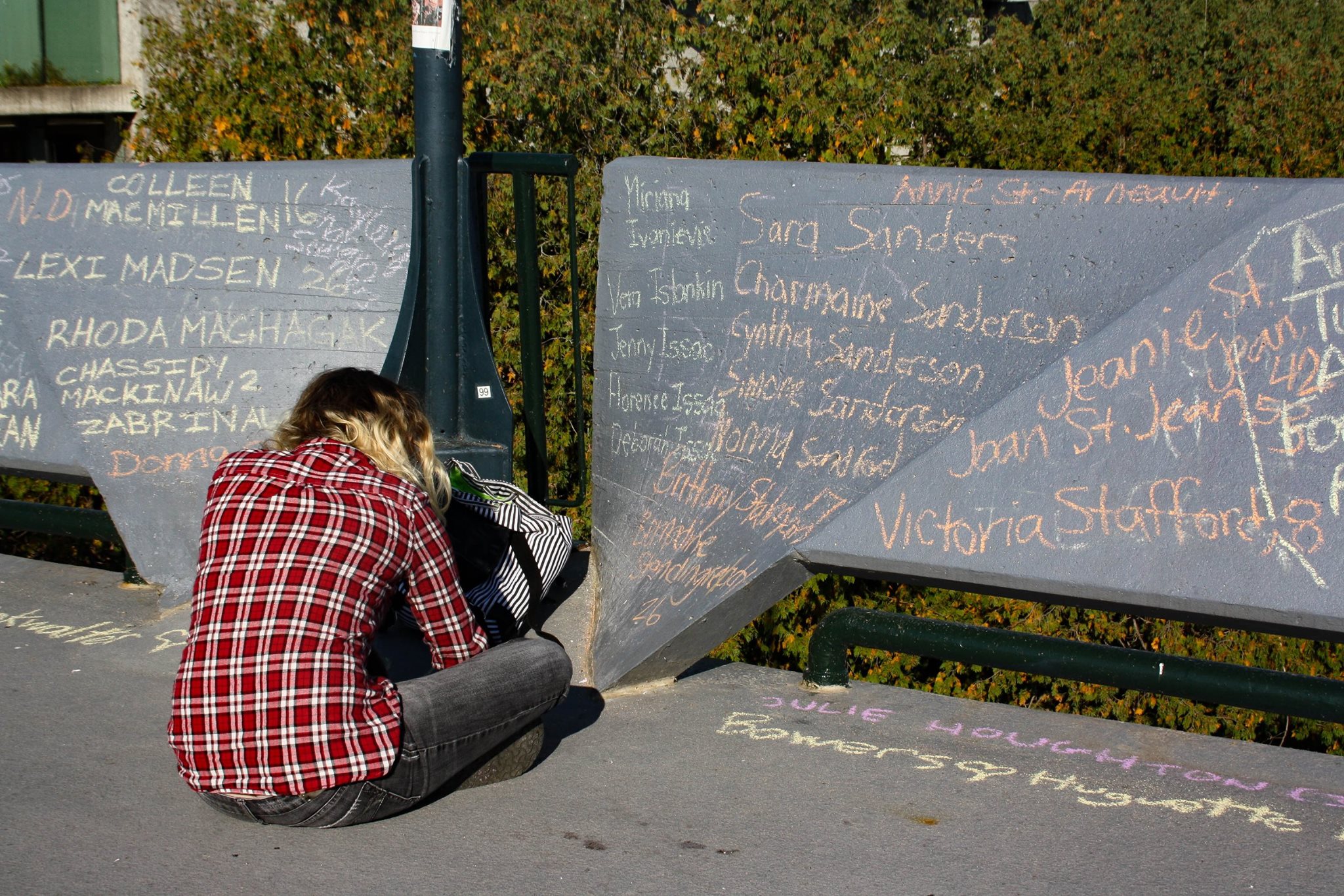 Students commemorate missing and murdered Indigenous womens names on ...